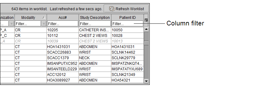 About Worklist Filters