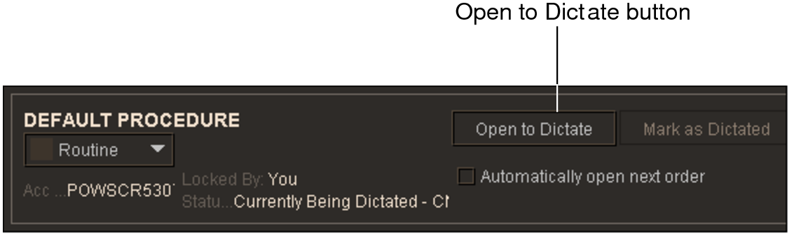 Opening Orders for Dictation with Third-Party Systems