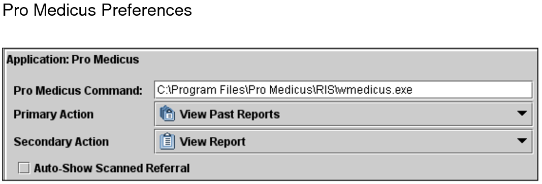 Pro Medicus Preferences