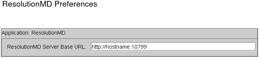 ResolutionMD Preferences
