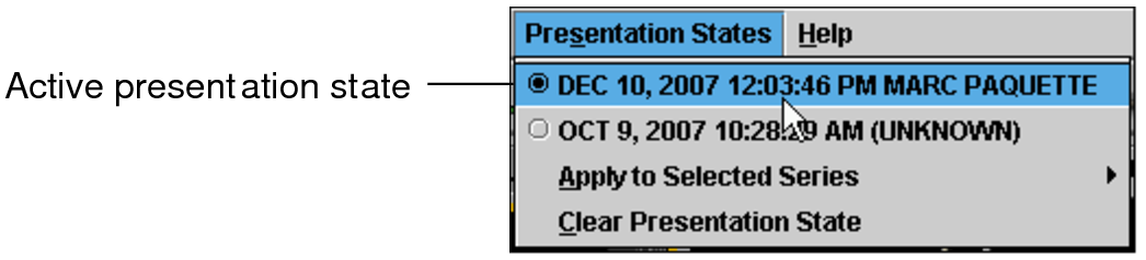 Applying Presentation States